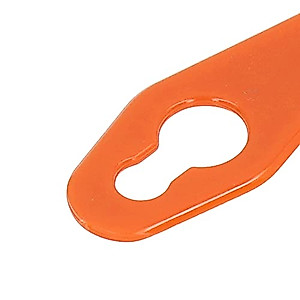 AMONIDA Plastic Trimming Blade, Wear Resistant 25PCS Compact Size Lightweight Lawn Mower Replacement Blades High Reliability Good Stability for Garden Devices (Orange)