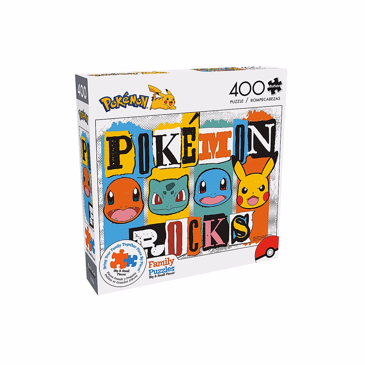 Buffalo Games - Pokémon - Pokemon Rocks - 400 Piece Jigsaw Puzzle for Families Challenging Puzzle Perfect for Game Nights - Finished Puzzle Size is 21.25 x 15.00