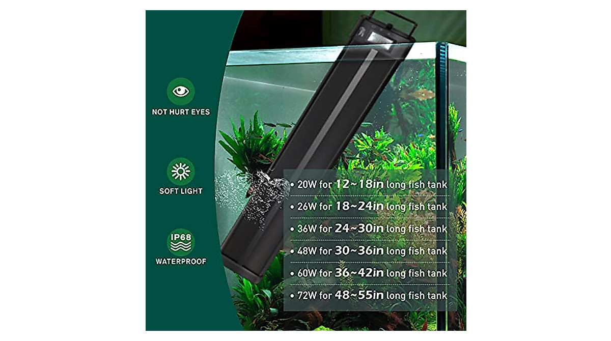 Hygger Aquarium LED Light - Full Spectrum, 7 Colors, DIY Modes