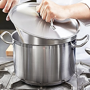 Royal Industries Classic Stock Pot with Cover, 12 qt, 11" x 7" HT, Stainless Steel, Commercial Grade - NSF Certified