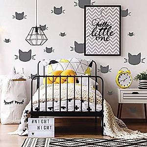 NAKLEO 5 pcs Reusable Plastic Stencils - Cat Kitten Animal - 13.4" to 3.5" - Pattern Children Kids Painting Template Room Decor - Craft DIY Wall Furniture