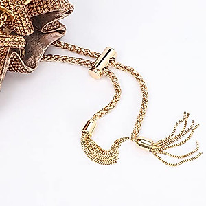 DJBM Women Full Diamonds Bucket Handbag Rhinestone Clutch Purse Evening Clutch for Women Party Prom Cocktail Wedding, Gold