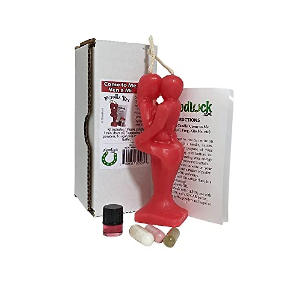 Red Come to Me Candle Kit - Love Drawing Ritual - Spell * KIT Vela Ven a Mí, Endulzamiento - Rituales Y Hechizos.