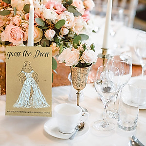 Y_Bong Bridal Shower Games - Guess The Dress Bridal Shower Game for 50 Guests - Funny Wedding Decorations Party Supplies Games Ideas