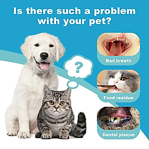 YUVEXAHOO PET Teeth Cleaning Wipes for Dogs & Cats, No-Rinse Finger Toothbrush, Reduces Plaque & Freshens Breath Teeth Care Wipes,Disposable pet Cleaning and Gum Care Wipes, 50 Count