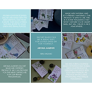 Aroma-Garden Scented Sachet, 12 Pack -Cote d’Azur- Fragrance Sachets for Home, Wardrobe, Shoes Cabinet. Scented Sachet Bags Lavander & Ocean.