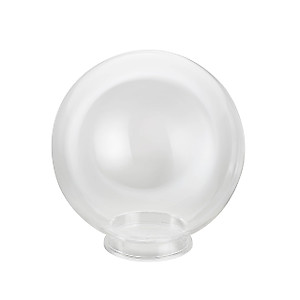 Aspen Creative 28002-60-41, 7-3/4" Clear Acrylic Replacement Lamp Post Globe with 3-7/8" Neck
