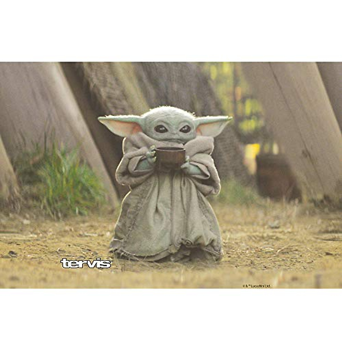 Tervis Triple Walled Star Wars - The Mandalorian Child Sipping Insulated Tumbler Cup Keeps Drinks Cold & Hot, 30oz - Stainless Steel, Stainless Steel