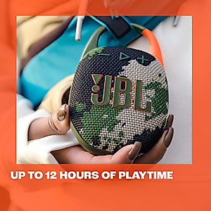 JBL Clip 5 - Ultra-PortaJBL Clip 5 - Ultra-Portable, Waterproof & Dustproof Bluetooth Speaker, Big Pro Sound with Punchy bass, Integrated Carabiner, Up to 12 Hours of Play, (Black) (Renewed)