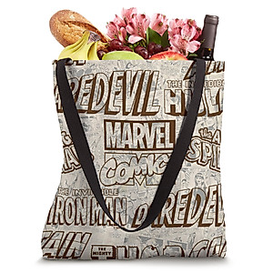 Marvel Comics Retro Super Hero Titles Tote Bag
