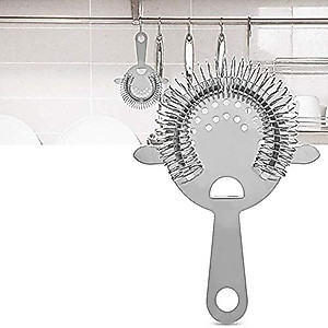 2 Pack of Cocktail Strainer Stainless Steel Bar Cocktail Strainer Filtering Tool for Bar Restaurant Home, 15.5*11*2, (NO)