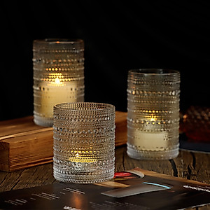 Moretoes Hobnail Drinking Glasses Set of 12, Vintage Glass Cups Set, 12oz Highball Glasses & 10oz Cocktail Glasses Set, Kitchen Bar Tumbler Glassware Gifts Set for Lemonade, Whiskey, Beer, Juice, Milk