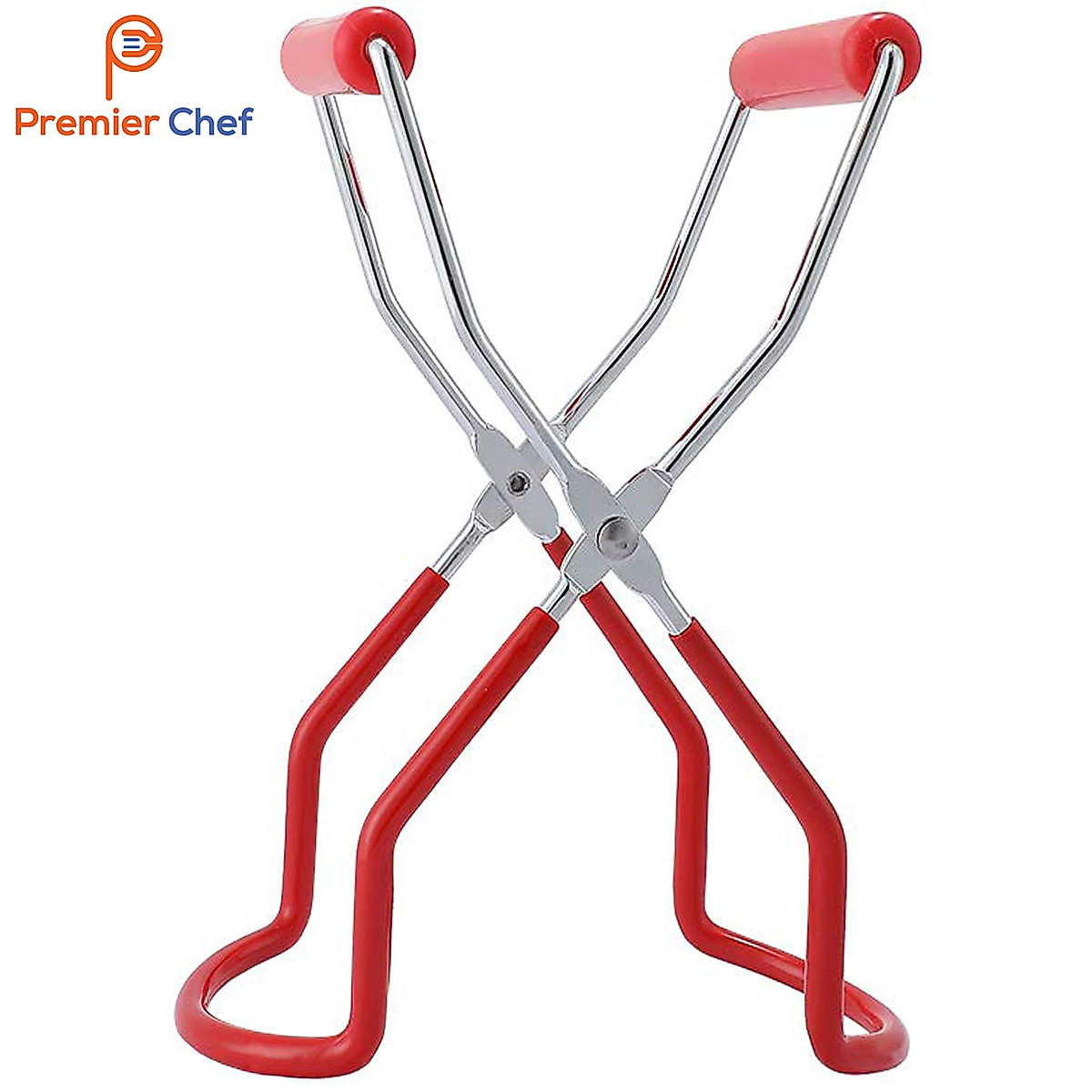 Premier Chef Canning Jar Lifter-Canning tongs- Safely remove any size canning jar from boiling water-Quality stainless steel