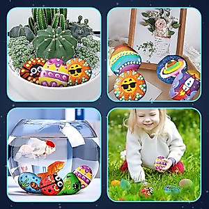 BainGesk Glow in The Dark Rock Painting Kit for Kids, Painting Rock Crafts Set, Arts and Crafts Gifts for ages 6-8, Creative Activities Art Toys for 6, 7, 8, 9, 10, 11, 12 Year Old Kids