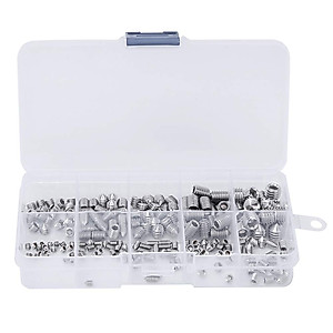 ViaGasaFamido Allen Head Socket Hex Grub Screw Cone Point Set Screw Metric 304 Stainless Steel Set Screws Bolts Assortment Kit M3 M4 M5 M6 M8 with Storage Box