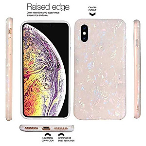 J.west iPhone Xs Max Case, Luxury Opal Sparkle Bling Design Crystal Clear Soft TPU Silicone Back Protective Phone Case Cover for Girls Women for Apple iPhone 10xs Max 6.5 inch (Colorful)