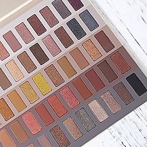 UCANBE 60 Colors Naked Eyeshadow Palette, Warm Neutral Nudes Makeup Pallet, Natural Matte Glitter Shimmer Smokey Eye Shadows Halloween Cosmetic Gift Kit
