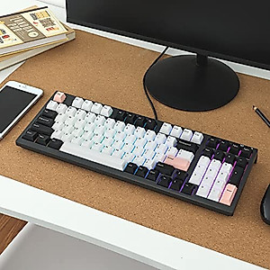 FL ESPORTS FL980 96% 1800 Layout Wired Mechanical Keyboard, 98 Keys RGB Hot Swappable Programmable Gaming Keyboard w/Light Tactile Kailh Box White Switches, Durable PBT Keycaps, (Olivia)