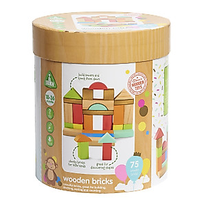 Early Learning Centre Wooden Bricks, Problem Solving, Hand Eye Coordination, Creativity, Kids Toys for Ages 18 Month, Amazon Exclusive