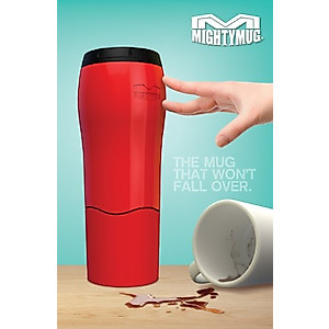Mighty Mug Plastic Travel Mug, No Spill Double Wall Tumbler, Cold/Hot, Cup-Holder Friendly, Dishwasher Safe, (Cream, 16oz)