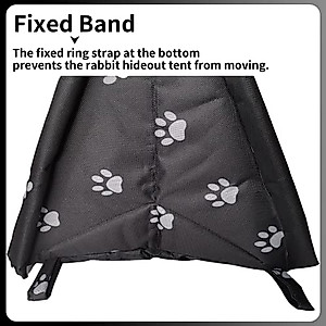 Fhiny Foldable Rabbit Tent Bed, Weatherproof Bunny Warm House Guinea Pig Hideout Cage Accessories for Bunny Guinea Pigs Chinchilla Ferrets Rats Kitten or Other Small Animals