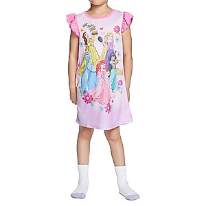 Disney Girls' Princess 3-Pack Nightgown, GIRLS RULE 2, 6