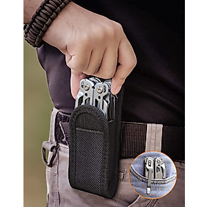 SUYIWEE Multitool 19-in-1 with Safety Lock, Professional 440A Stainless Steel Multi Tool Pliers Pocket Tool, Foldable Multitools with Nylon Sheath for Outdoors, Survival, Camping, Hiking, Repairing