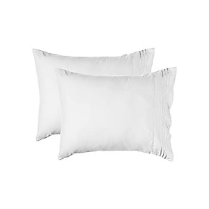 Elegant Comfort 4-Piece Queen- Smart Sheet Set! Luxury Soft 1500 Thread Count Egyptian Quality Wrinkle and Fade Resistant with Side Storage Pockets on Fitted Sheet, Queen, White