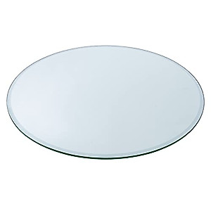 37" Round Clear Tempered Glass Table Top 3/8" Thick Flat Polished Edge