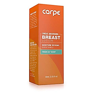 Carpe No-Sweat Breast (Pack of 3) - Helps Keep Your Breasts and Skin Folds Dry - Sweat Absorbing Lotion - Helps Control Under Breast Sweat - Great For Chafing and Stain Prevention