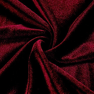 Stretch Velvet Wine, Fabric by the Yard
