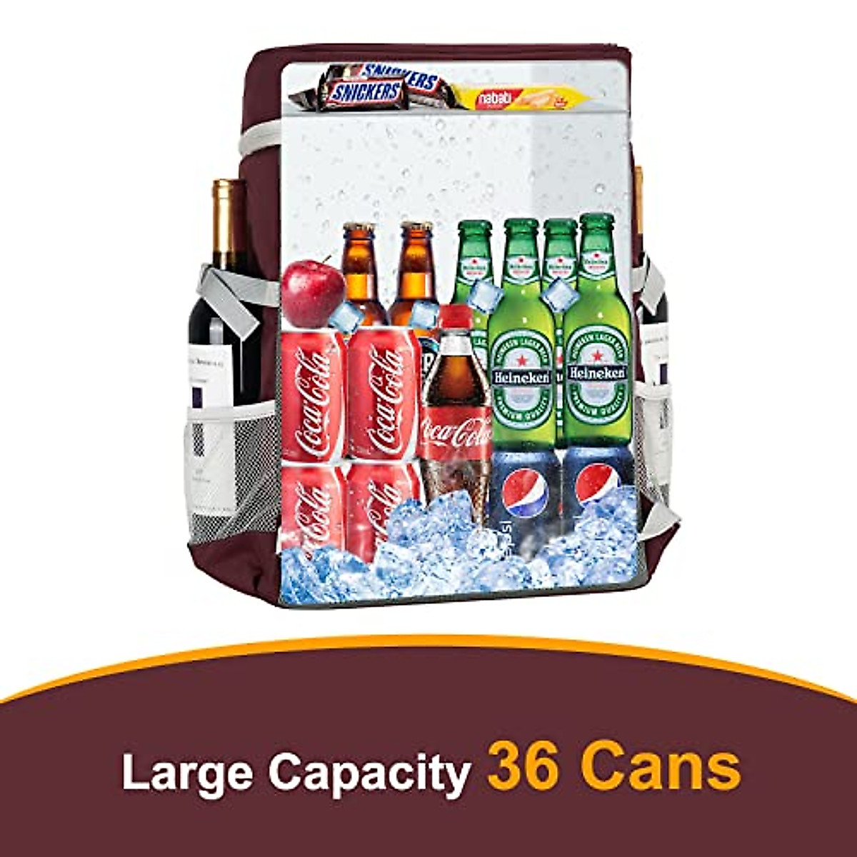 VKKZAAW Backpack Cooler 36 Cans Insulated Leak Proof, Soft Cooler Multifunctional Lightweight Lunch Backpack Insulated Waterproof for Women Men