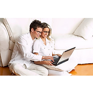 RicFarb Blue Light Blocking Glasses Computer Reading/Gaming/Phones Glasses for Men or Women,Ease Digital Eye Strain, Dry Eyes Matte Black