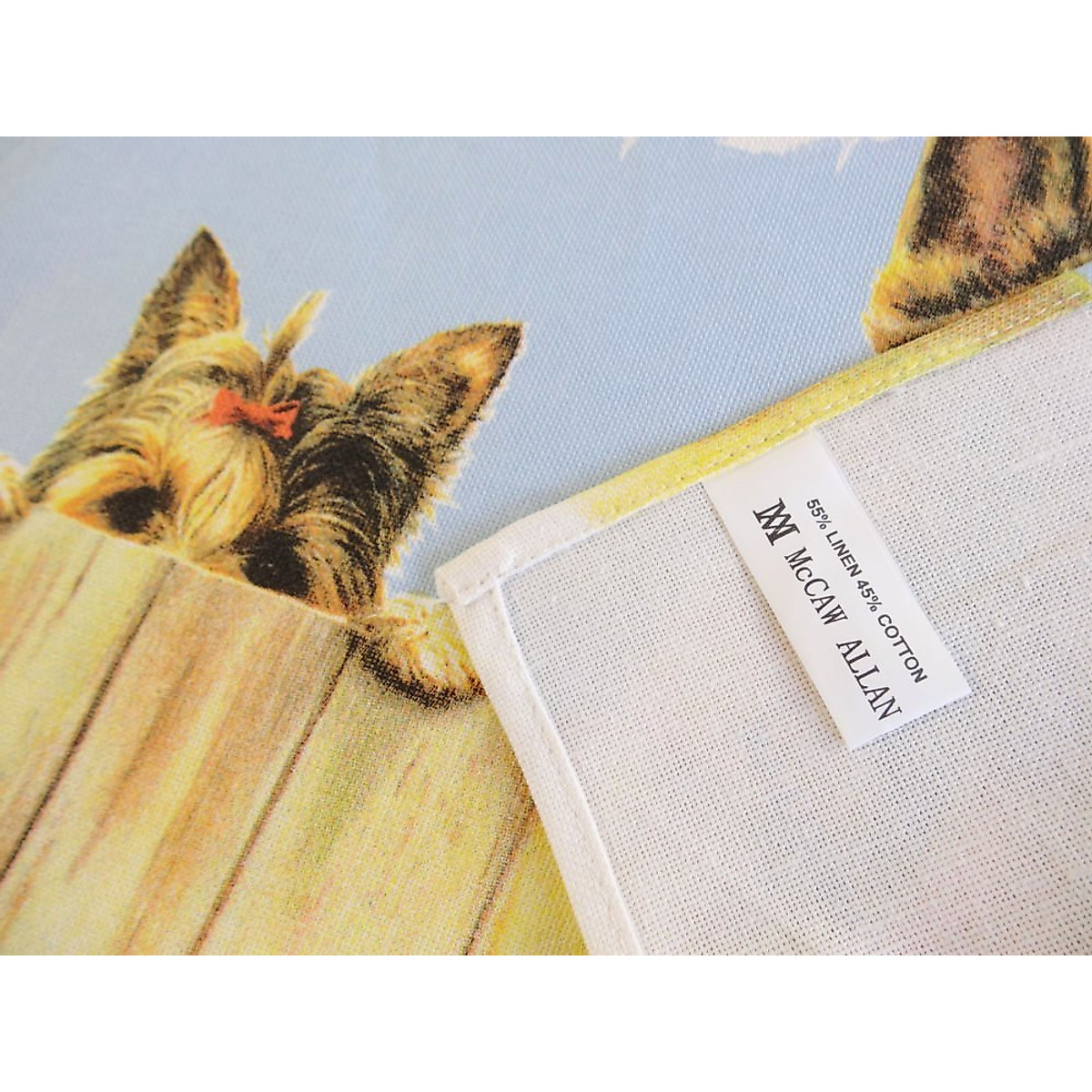 Samuel Lamont, K-9 (Canine) Dogs Kitchen/Tea Printed Towel, Imported, Linen-Cotton Blend