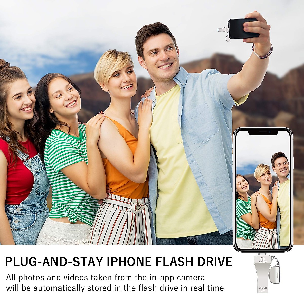 Apple MFi Certified 256GB Photo-Stick for iPhone External-iPhone-Storage iPhone-USB-Flash-Drive iPad Backup-Photo-Storage iPad USB-Thumb-Drive Data Transfer Device Memory Stick for iPhone/iPad/PC 1pcs