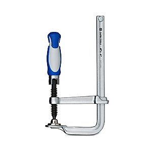 Capri Tools CP11000 8-Inch All Steel Bar Clamp with Foldable Ergonomic Handle, 4-Inch Throat Depth, 922 lb Clamping Force