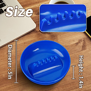 Monoture Ash Tray for Cigarettes,Indoor/Outdoor Ashtray for Patio、Home、Office Decor,Vintage Plastic Ashtrays for Cigarettes With 5 Cigarette Ports,Cool Home Ashtrays Round 4-pack of Mixed Colors