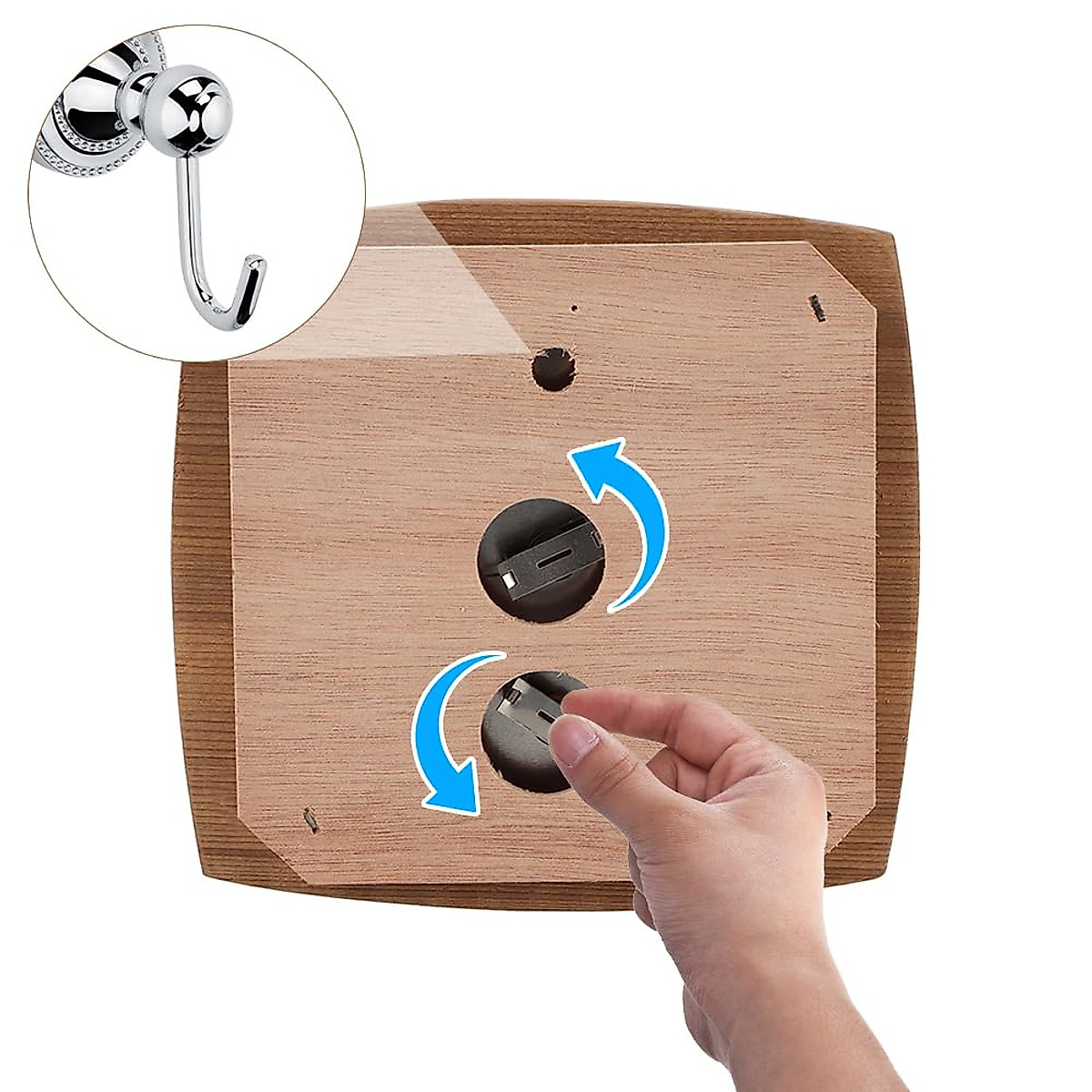 Lwuey Indoor Thermometer Hygrometer, Sauna Wood Thermometers 2 in 1 Wooden Sauna Hygrothermograph Temperature Humidity Monitor Wall Patio Digital Steam Room Hot Tubs Supplies Equipment Accessories