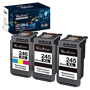 Valuetoner Replacement for Canon Ink Cartridges 245 and 246 Pg-245Xl Cl-246Xl PG-243 CL-244 Compatible with TR4520 MX492 MX490 MG2420 MG2520 MG2522 MG2920 MG2922 MG3022 MG3029 (3-Pack)