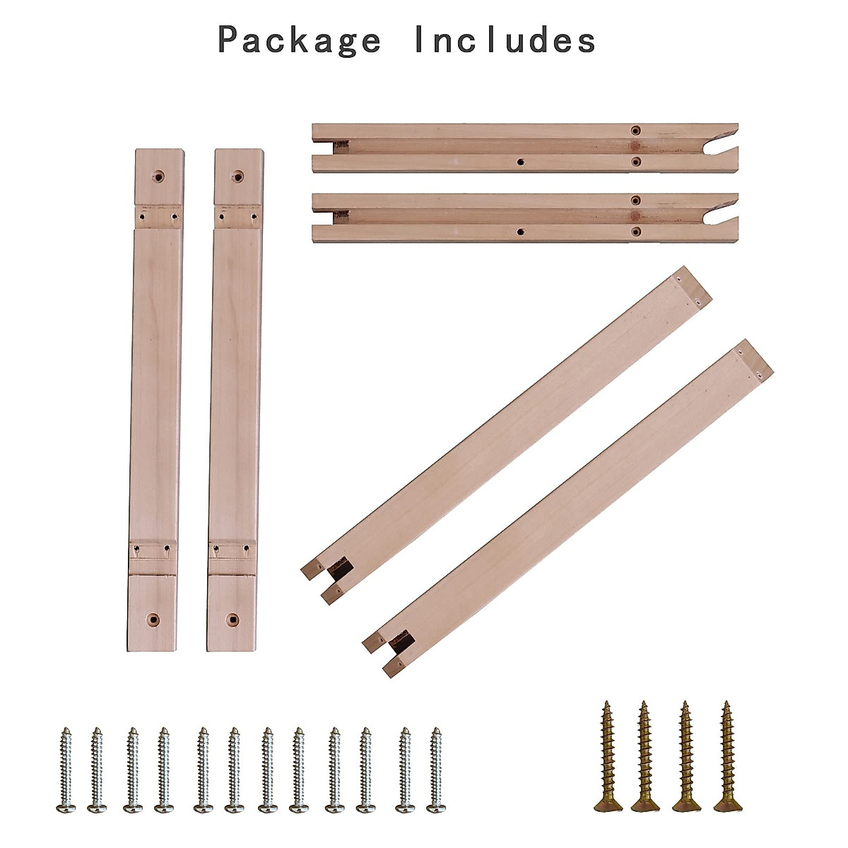 PRIADE Wall Mounted Wood Bracket for Hanging Sconce Pendant Lamp Kits, Planters, Lanterns, Wind Chimes, 12 Inch Floating Shelves Bracket, Set of 2 (Burlywood)