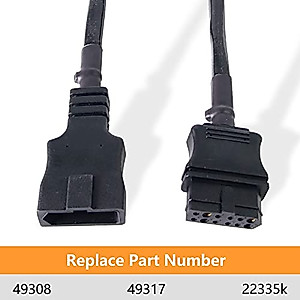 MIKODA Snow Plow Wire Harness Repair Kit, Western/Fisher 9-Pin Truck Side Snow Plow Harness Repair Ends with Zip Ties & Dielectric Grease Replace 49308 49317 22335k