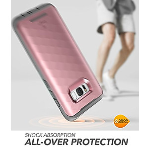 Galaxy S8 Case, Clayco [Hera Series] [Updated Version] Full-Body Rugged Case with Built-in Screen Protector for Samsung Galaxy S8 (2017 Release) (Rosegold)