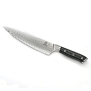 Mercer Culinary M13780 Premium Grade Super Steel, 8-Inch Chef's Knife w/Leaf Pattern Blade, G10 Handle