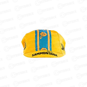 Outdoor Vintage - Anti Sweat Cotton Cycling Cap | L’Eroica, Giro D’Italia Style Bicycle Cap,Team Jersey Caps (Sammontana)