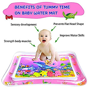 Tummy time Water Play mat, Baby Water Play Mat for Kids and Toddlers Baby Toys for 3 to 24 Months, Strengthen Your Baby's Muscles (70x50cm)