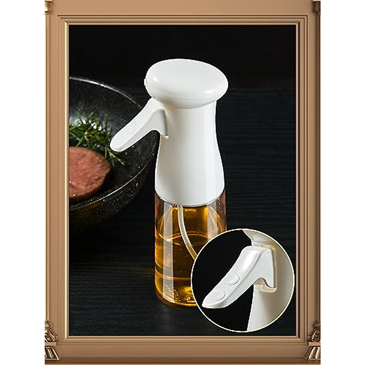DAVBIR Cooking oil bottle glass oil dispenser barbecue cooking oil olive oil oil controlling bottle kitchen plastic pneumatic fuel injector spray bottle fuel injector spray bottle
