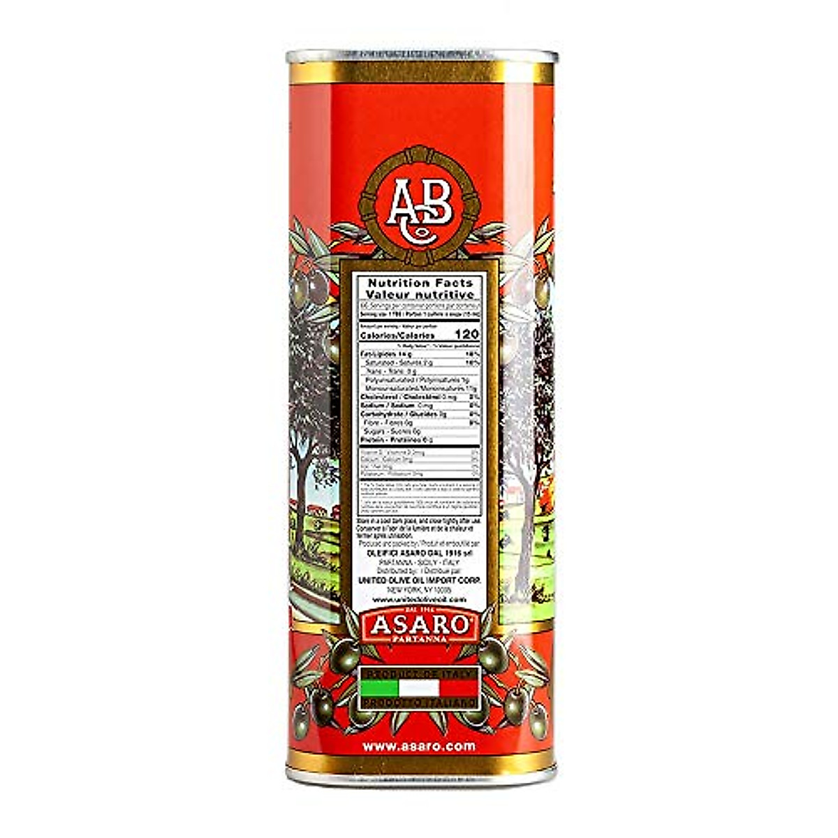 Partanna Extra Virgin Olive Oil, 34-Ounce