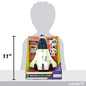 BLOONSY Space Shuttle Toy | Rocket Ship with Astronaut | Space toys for kids 3 5