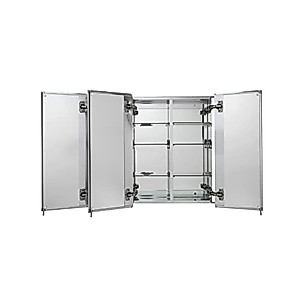 Croydex Loxley 26-Inch x 30-Inch Triple Door Tri-View Cabinet with Hang 'N' Lock Fitting System