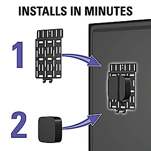 Sanus SASP1-B1 Streaming Media Player Mounting Bracket Hides Most Small Devices Up to 3 lbs. Behind Your TV - Apple TV Roku Fire TV etc. - SASP1-B1 Black